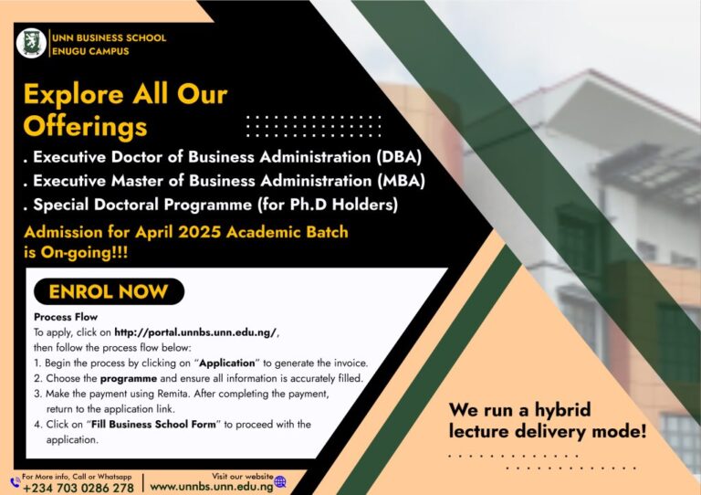 ADMISSION! ADMISSION! ADMISSION! – UNN Business School